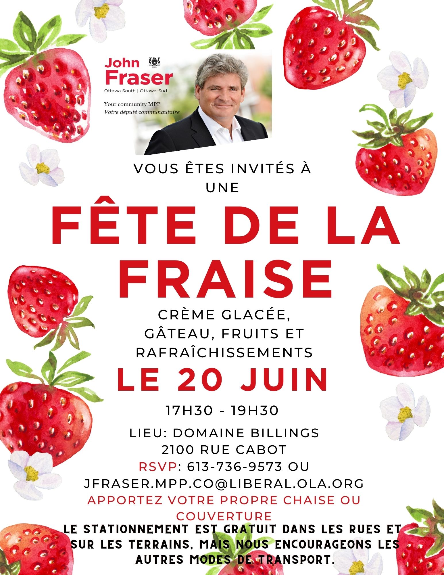 Une fête de la fraise - John Fraser, MPP